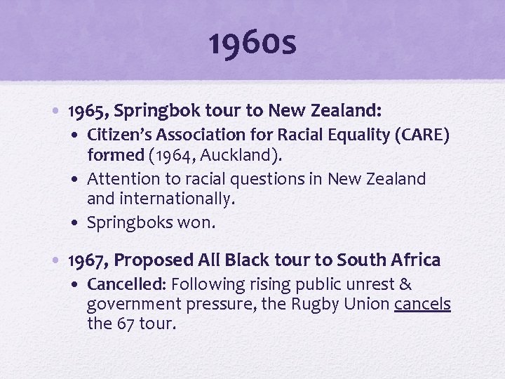 THE SPRINGBOK TOUR OF 81 Joanna Cobley History