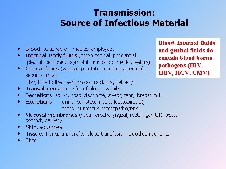 Transmission of Infectious Diseases Infectious Disease Epidemiology Section