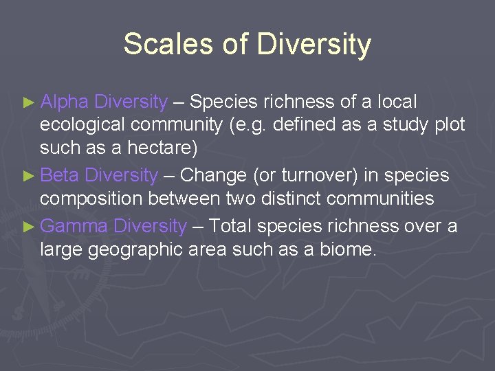 Biogeography Chapter 10 The Geography of Diversity Species