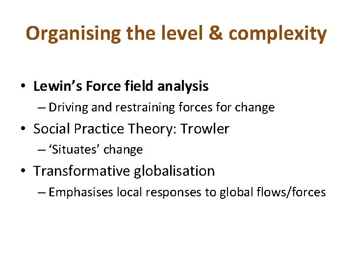 How important is the local when thinking global