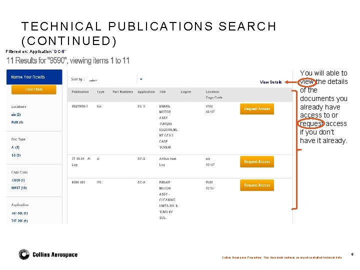 COLLINS AEROSPACE How To Search For Technical Publications
