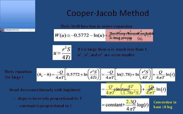 ESS 454 Hydrogeology Module 4 Flow to Wells