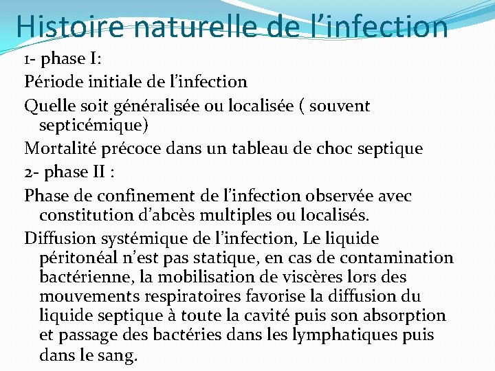 PERITONITE AIGUE Prsent par DR BENNAMOUN Hassina MAITRE