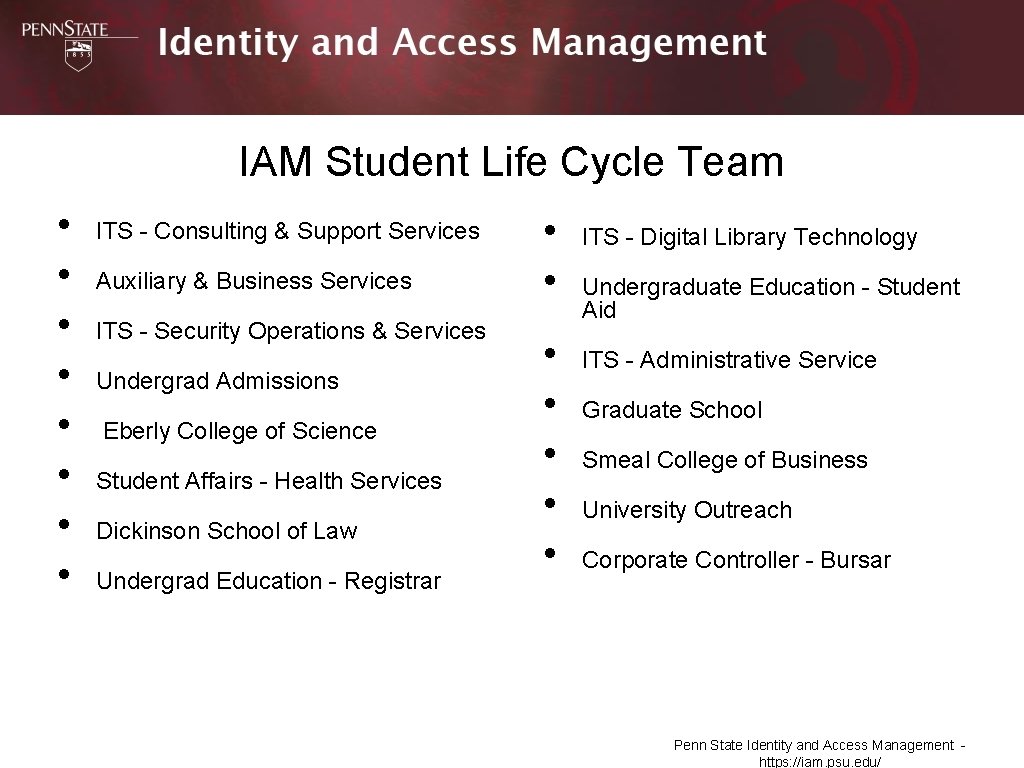 Identity Access Management Update Non Student Lifecycle and