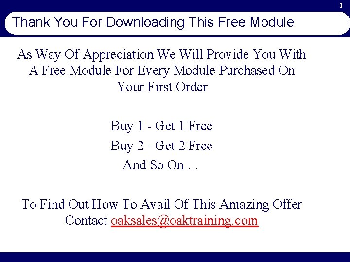 1 Thank You For Downloading This Free Module