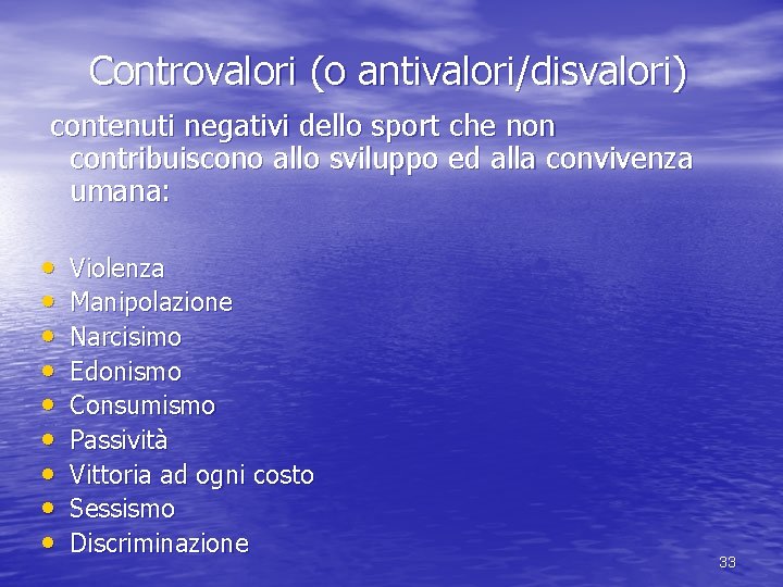 Leducazione ai valori attraverso lo sport Emanuele Isidori