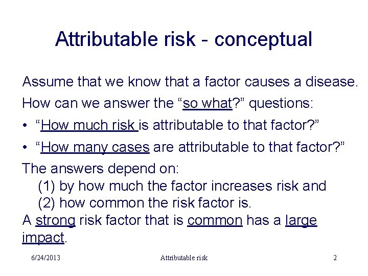 Principles of Epidemiology for Public Health EPID 600