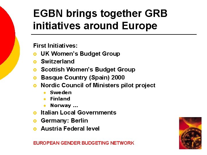 European Gender Budgeting Network Presentation prepared with contributions