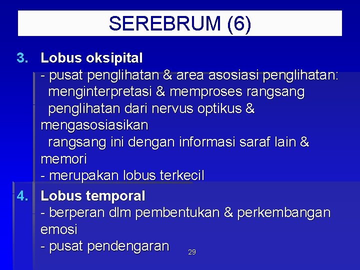 ANATOMI DAN FISIOLOGI SISTEM SARAF PUSAT R Bayu