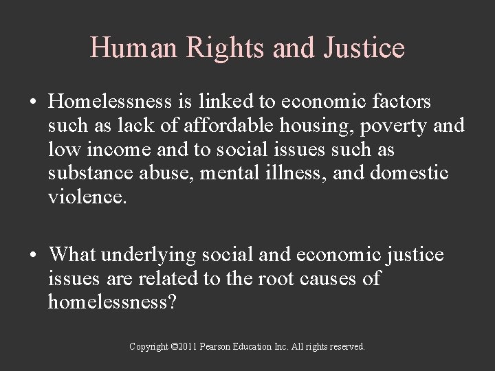 Chapter 11 Social Work and Poverty Homelessness Unemployment