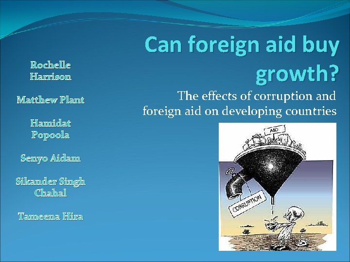 Rochelle Harrison Matthew Plant Hamidat Popoola Senyo Aidam