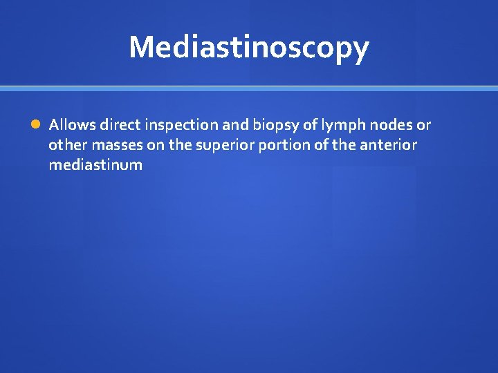 Introduction The mediastinum is the region in the