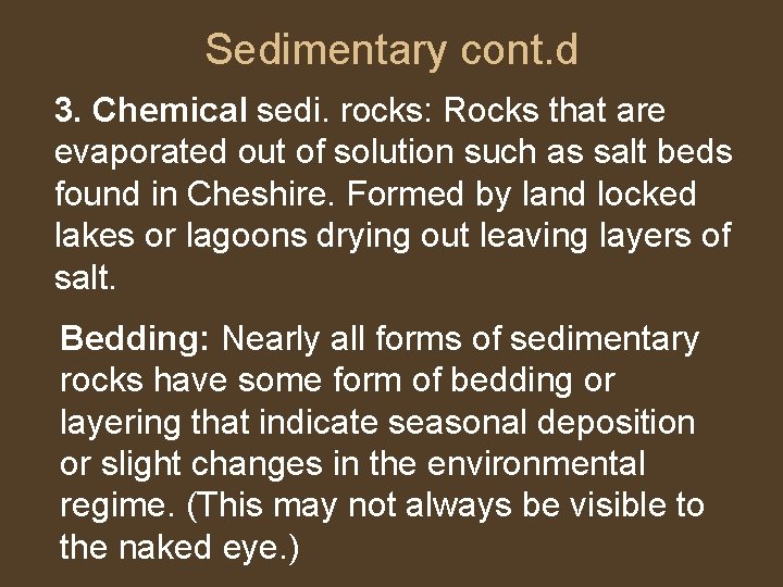Basic Geology Rock groups 1 Igneous rocks Are