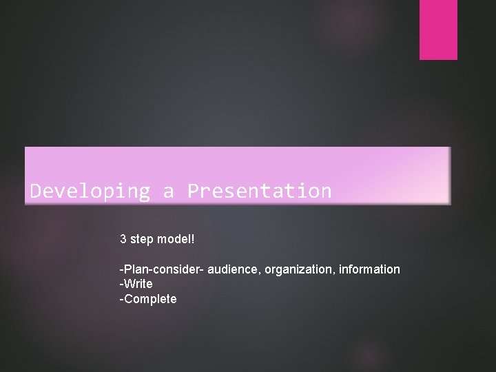 Developing Oral and Online Presentations Chapter 12 Learning