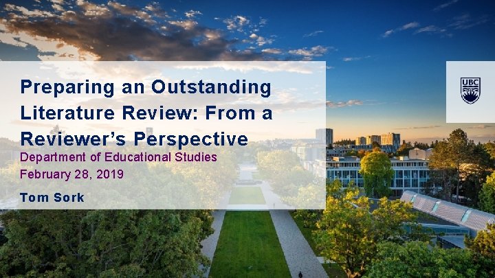 Preparing an Outstanding Literature Review From a Reviewers