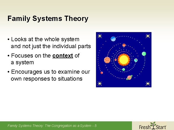 Family Systems Theory The Congregation as a System