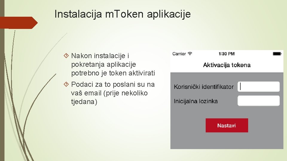 e Dnevnik Instalacija m Token aplikacije U App