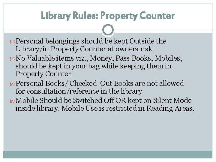 CENTRAL UNIVERSITY OF RAJASTHAN LIBRARY ORIENTATION PROGRAMME CENTRAL