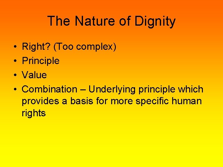 Human Dignity The Philosophical Background of Human Dignity