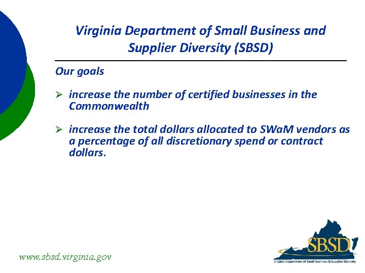 Virginia Department of Small Business and Supplier Diversity