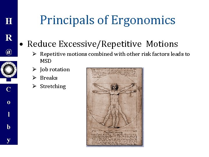 H R C o l b y Ergonomics