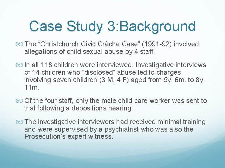 What Actually Happened External Factors Affecting Child Testimony