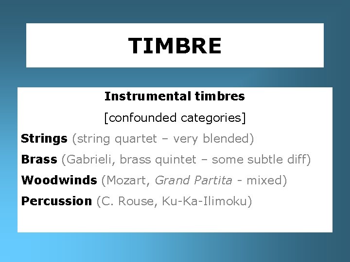 COLOR What is color in music 2 DIFFERENT