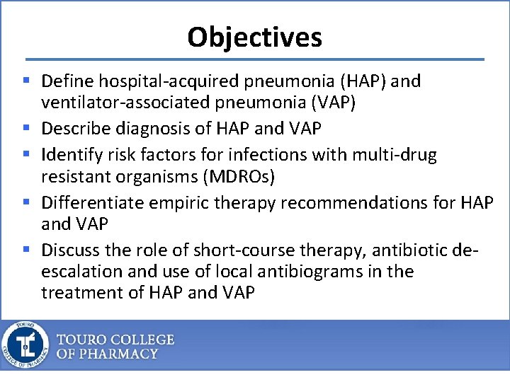 Management of Hospitalacquired and Ventilatorassociated Pneumonia ...
