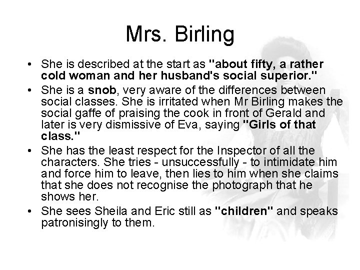 An Inspector Calls by J B Priestley Revision