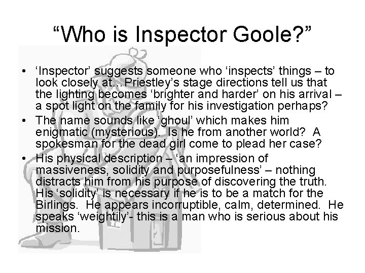 An Inspector Calls by J B Priestley Revision