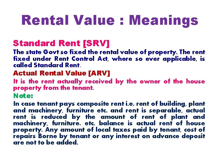 INCOME TAX Income from House property Presented by