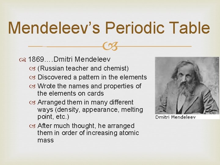 The Periodic Table Alabama Course of Study Standard