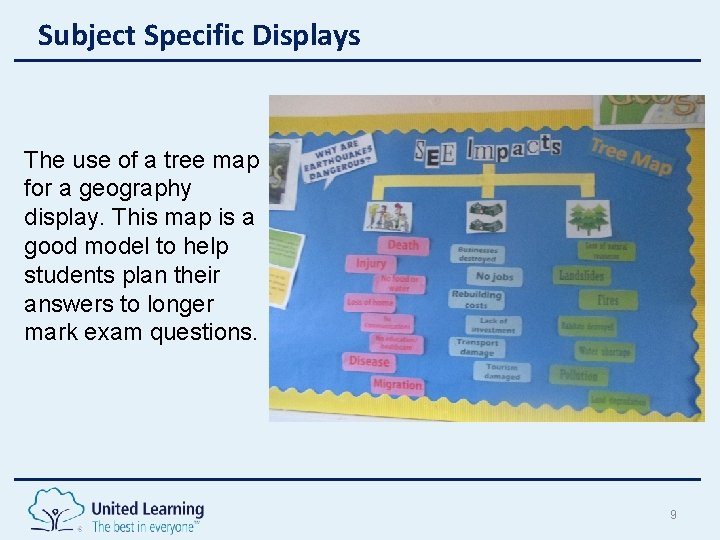 Thinking maps and thinkers tools in classroom displays
