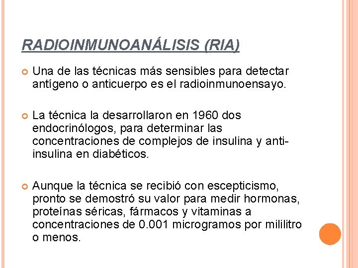 UNIDAD 3 RADIOINMUNOANALISIS Y ENSAYOS INMUNORADIOMTRICOS ...