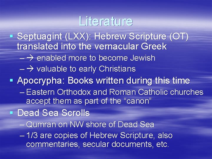 Time Between the Testaments Intertestamental Period or Silent