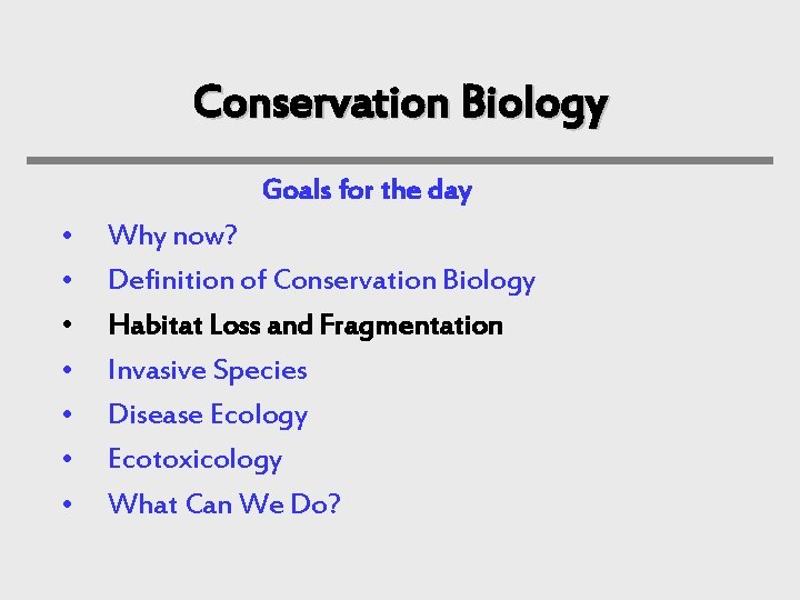 Introduction to Ecology CERC Certificate Program Columbia University
