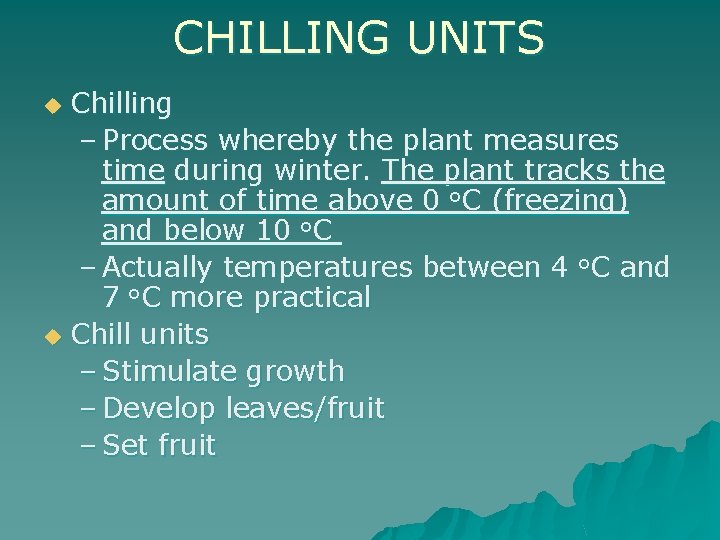 CALCULATION OF COLD UNITS by Linda De Wet