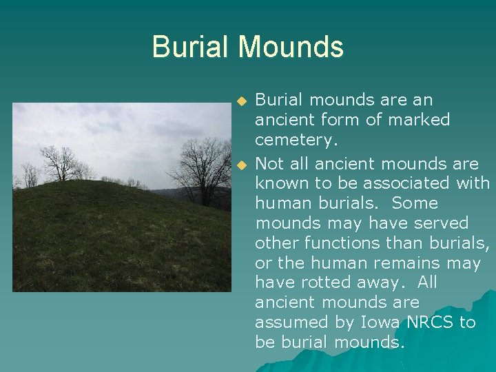 HOW TO TAKE BURIALS BURIAL MOUNDS AND HUMAN