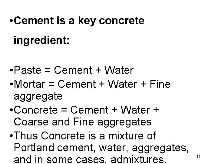 BUILDING MATERIALS CONSTRUCTION UNIT 1 LECTURE SERIES CEMENT