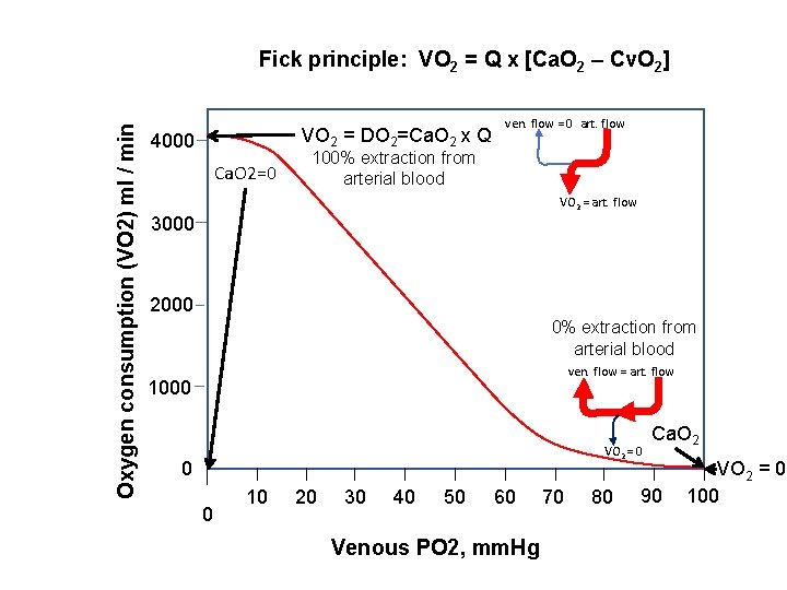 Wagners curves for explanation pathophysiology of oxygen delivery
