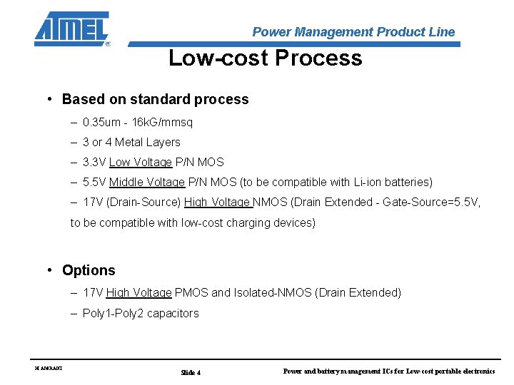 Power and battery management ICs for Lowcost portable