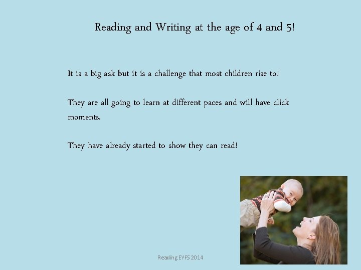 Reading and Writing at the age of 4