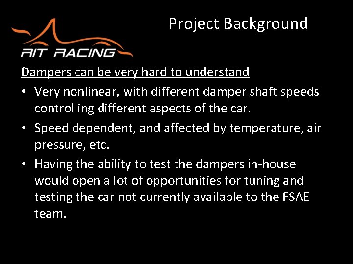 P 16221 FSAE Shock Dynamometer Problem Definition Review
