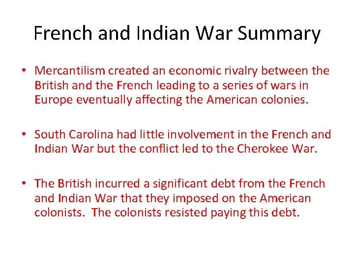 8 2 1 French and Indian War Political
