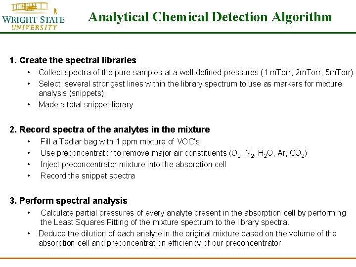 Analytical Chemical Sensing using High Resolution ...