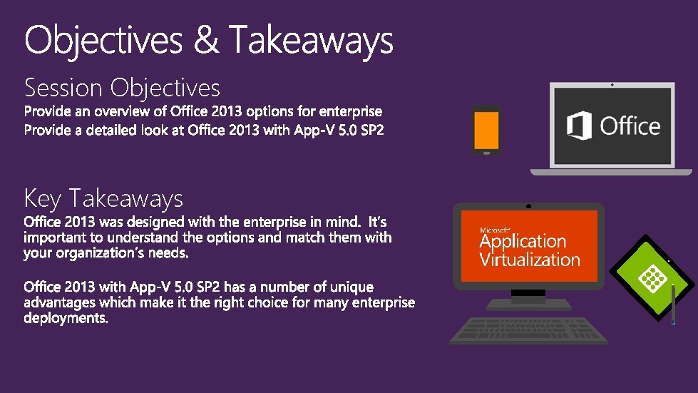 Session Objectives Key Takeaways Agenda Plan Enterprise Delivery
