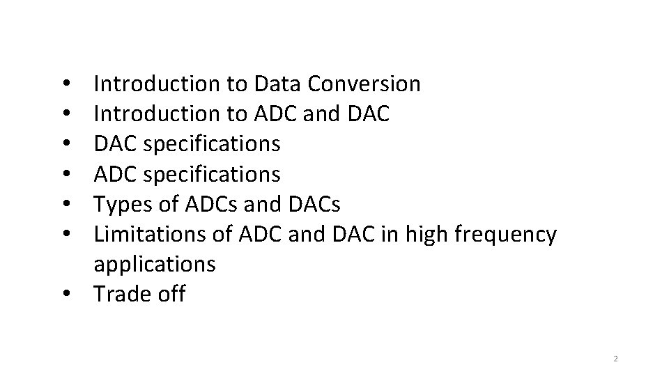 Introduction to Data Conversion EE 174 SJSU Tan