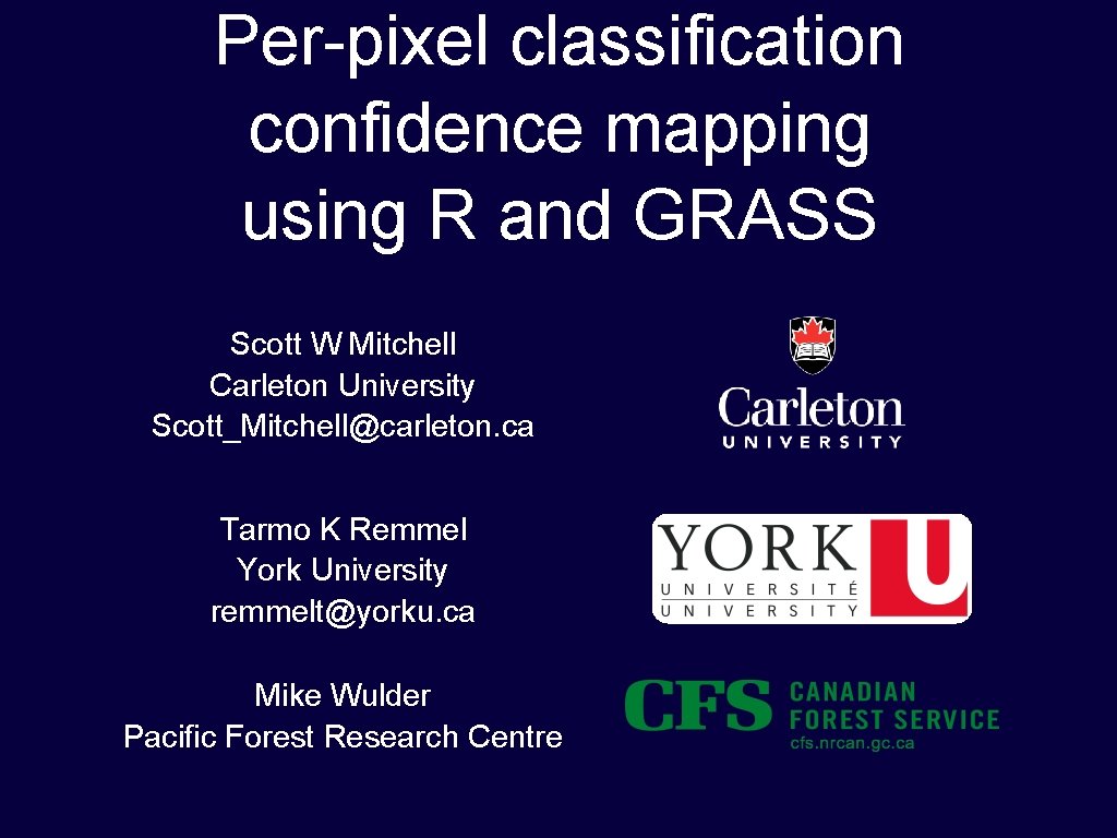 Perpixel classification confidence mapping using R and GRASS