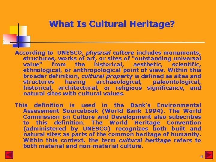 Cultural Heritage and Sustainable Development ELearning Program First