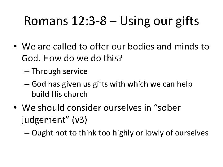 living sacrifices romans 12 Romans 12 1 2